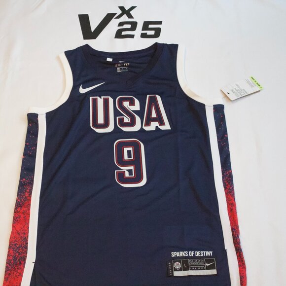 Shirts | New Mens Nike 224 Usa 3v3 Olympics Hailey Van Lith 9 Blue ...